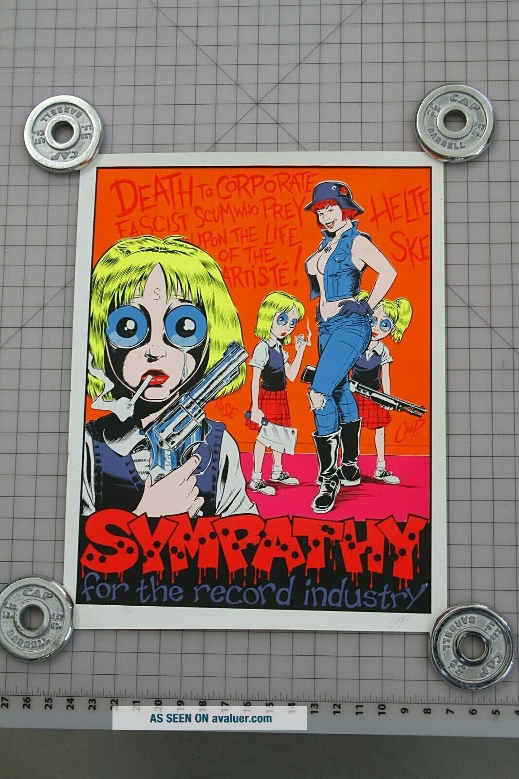 Rare Sympathy For The Record Industry Silk Screen Poster Coop Keane ...