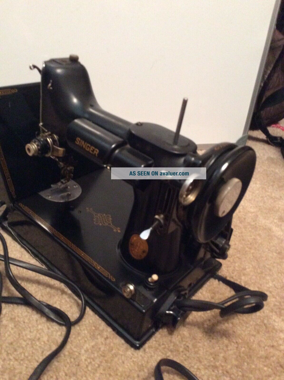 Vintage Singer Portable Electric Sewing Machine 221 - 1 | #6808181