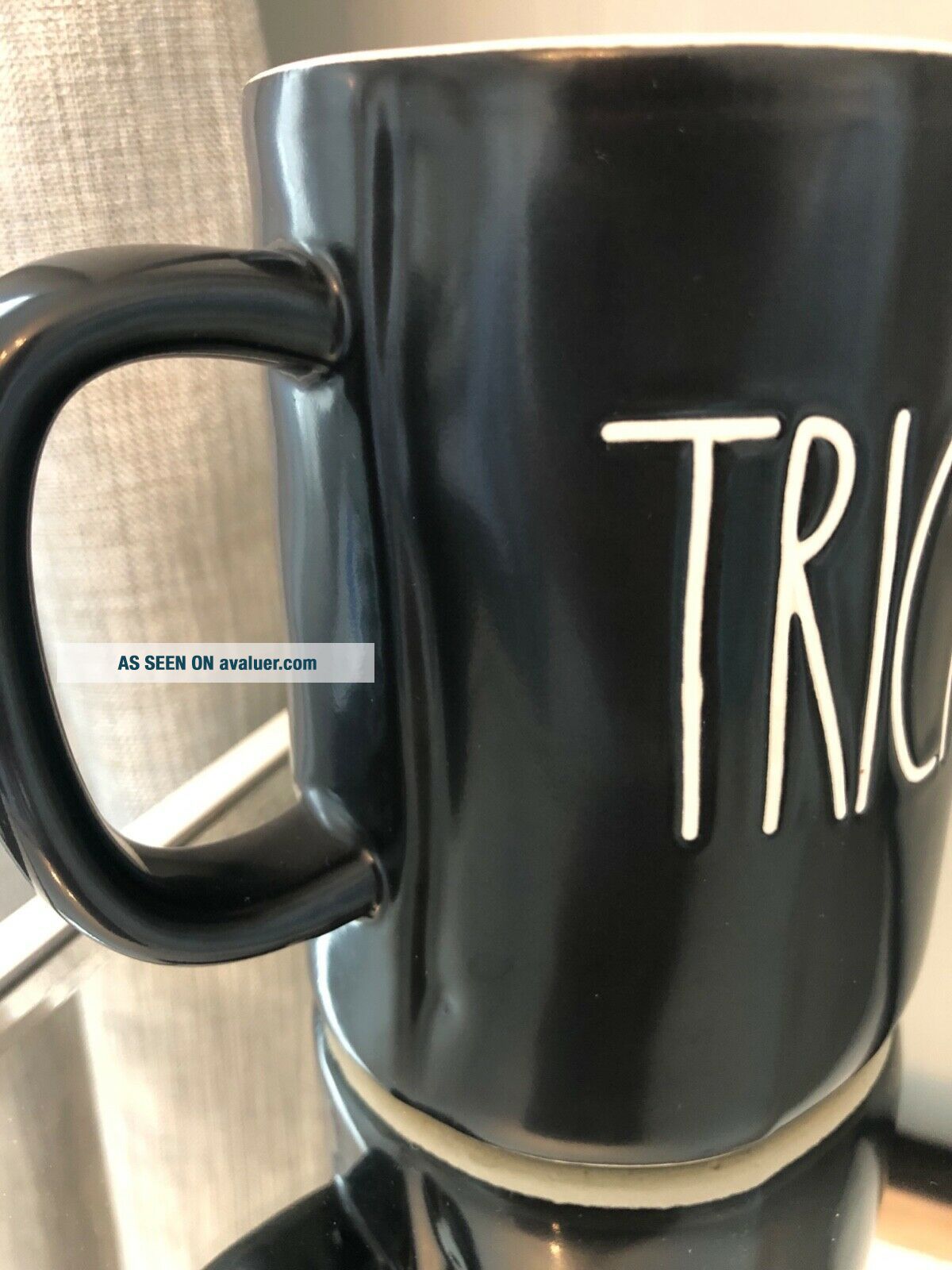 Rae Dunn Magenta TRICK TREAT Halloween Mug Rare Vintage M Stamp Black ...