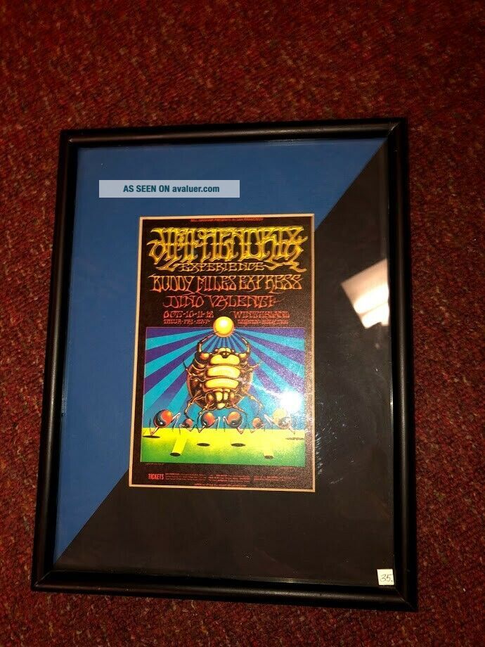 1968 JIMI HENDRIX RICK GRIFFIN MOSCOSO BILL GRAHAM FILLMORE POSTER ...