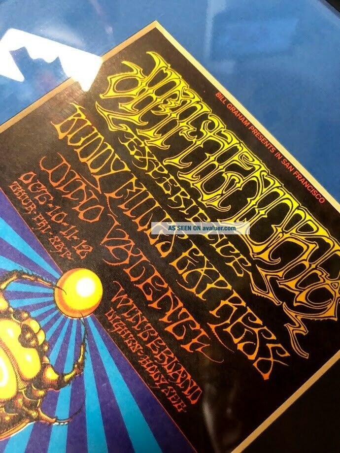 1968 JIMI HENDRIX RICK GRIFFIN MOSCOSO BILL GRAHAM FILLMORE POSTER ...