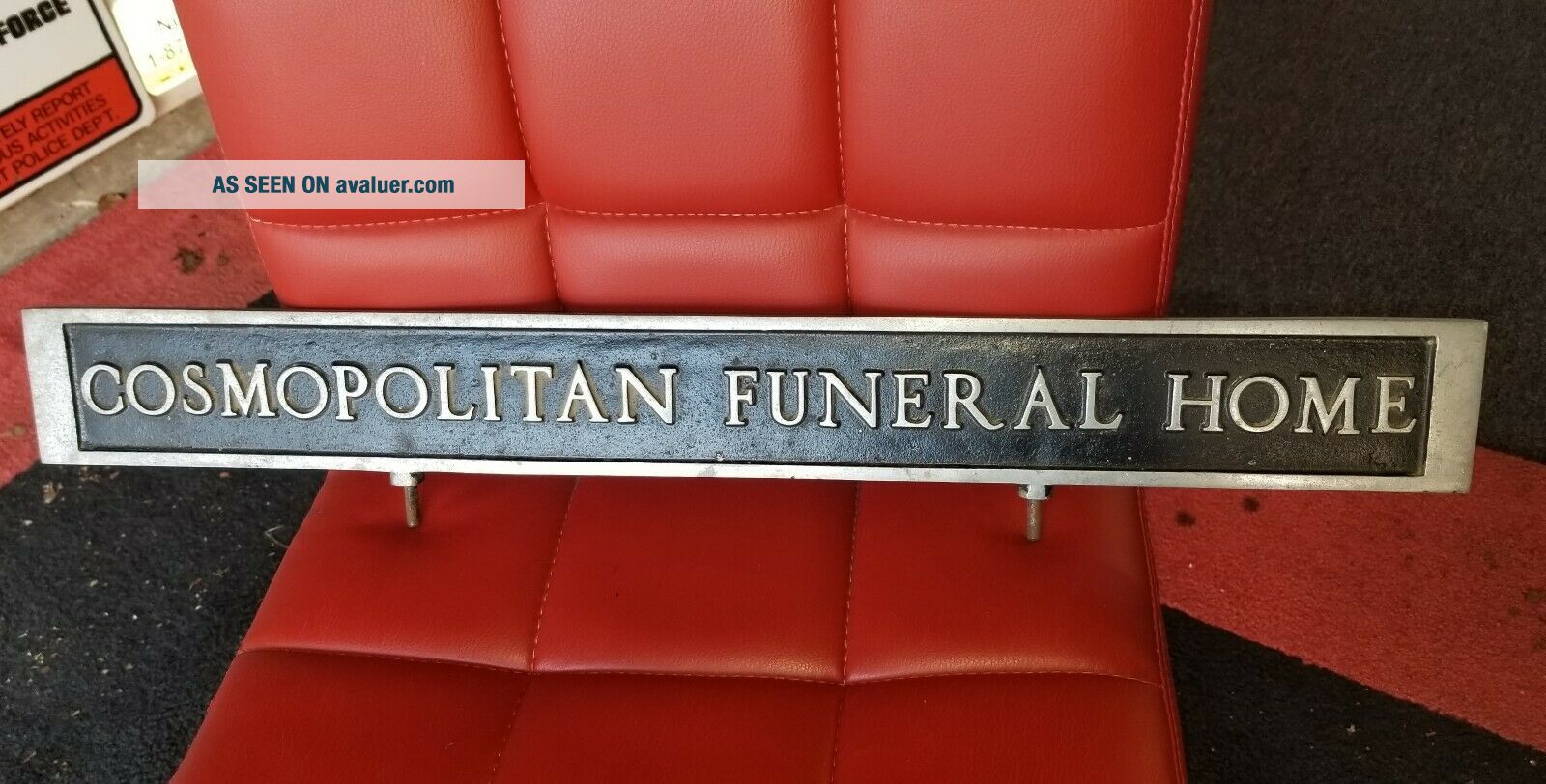 Hearse Ambulance Funeral Home Nameplate Insignia Cemetery Cadillac ...