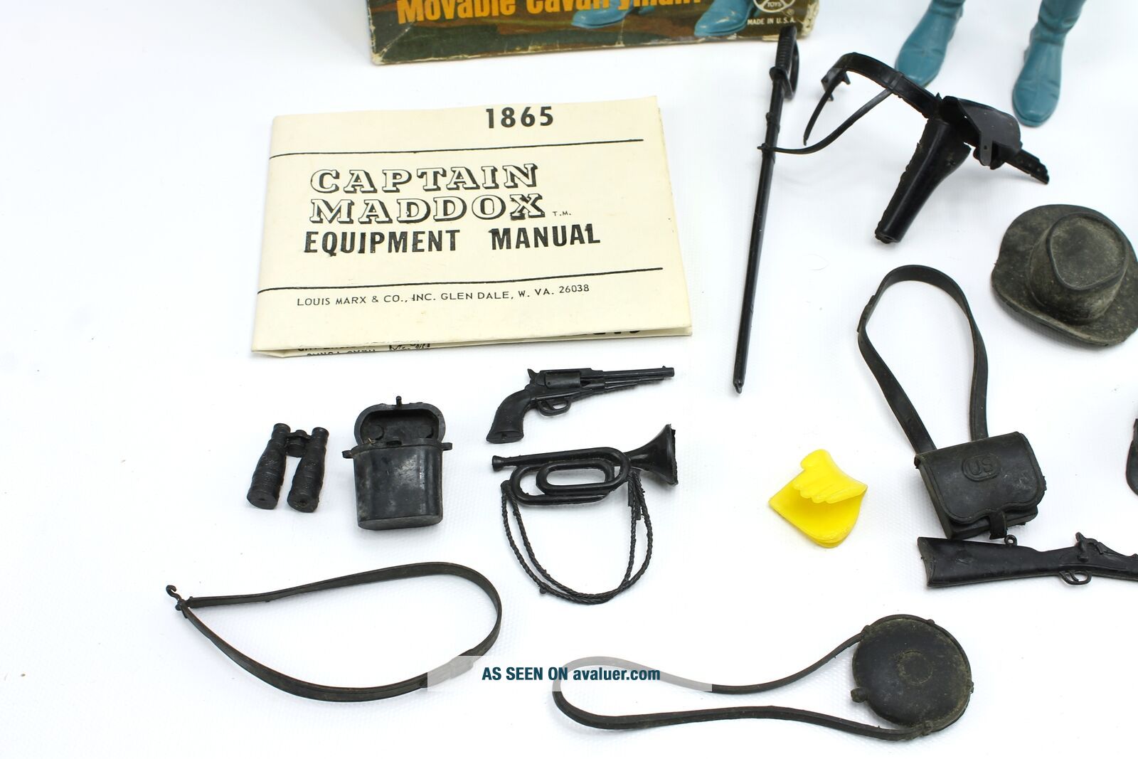 Vintage Marx Captain Maddox Fort Apache Fighter Cavalryman Figure & Box ...