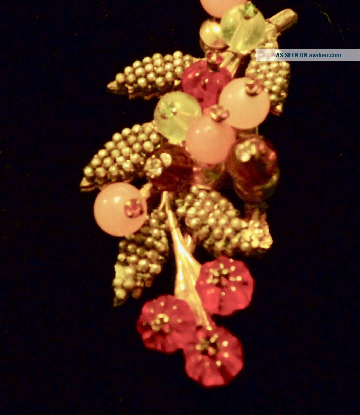 Vintage Miriam Haskell Flower Seed Pearl, Bead GT Pin Brooch | #6838408