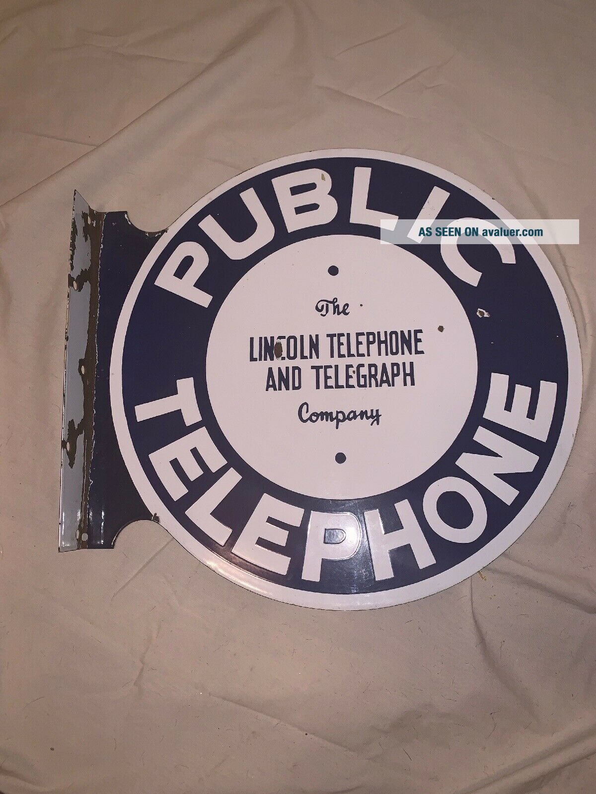 Vintage The Lincoln Telephone And Telegraph Company Sign | #6842770