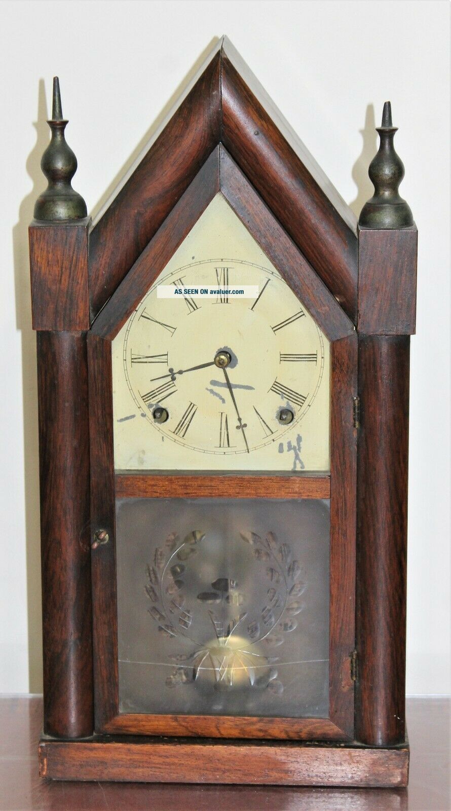 Vintage J C BROWN Forestville Manufacturing Wooden Cathedral Mantel ...