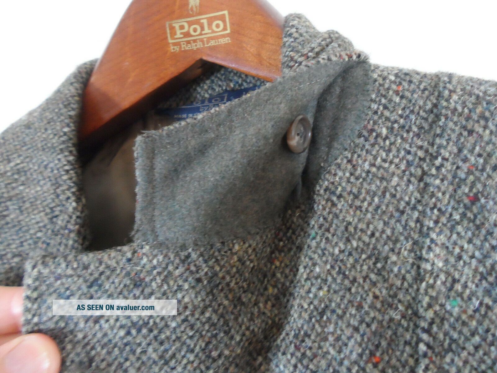 Vintage Polo Ralph Lauren Gray Tweed Belted Norfolk Jacket Mens 46L ...