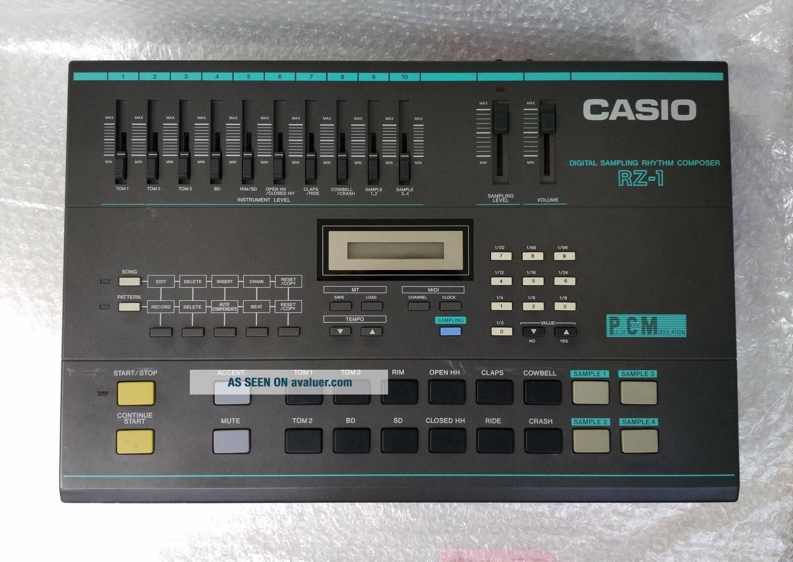 CASIO RZ - 1 Digital Sampling Rhythm Composer Drum Machine 80s Rare ...