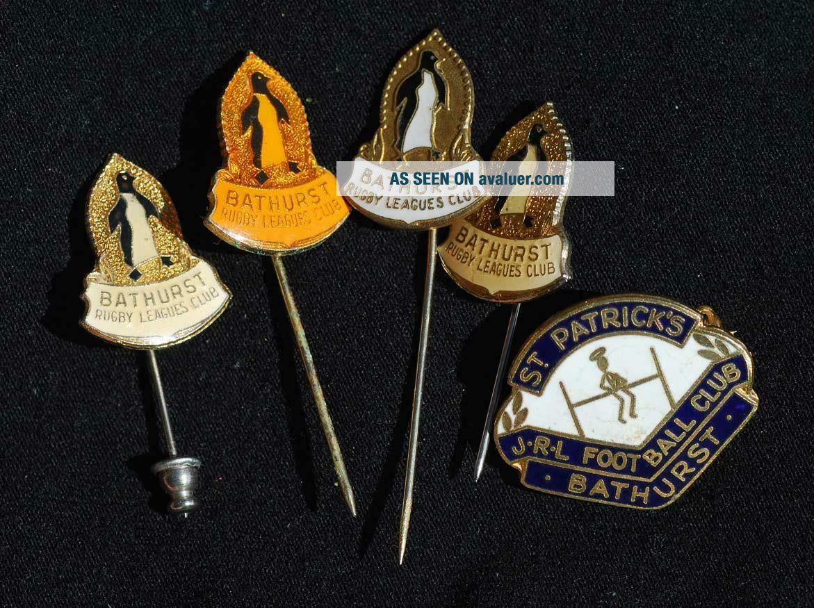 4 Vintage Bathurst Penguins Rugby League Club Pins & St. Patricks ...