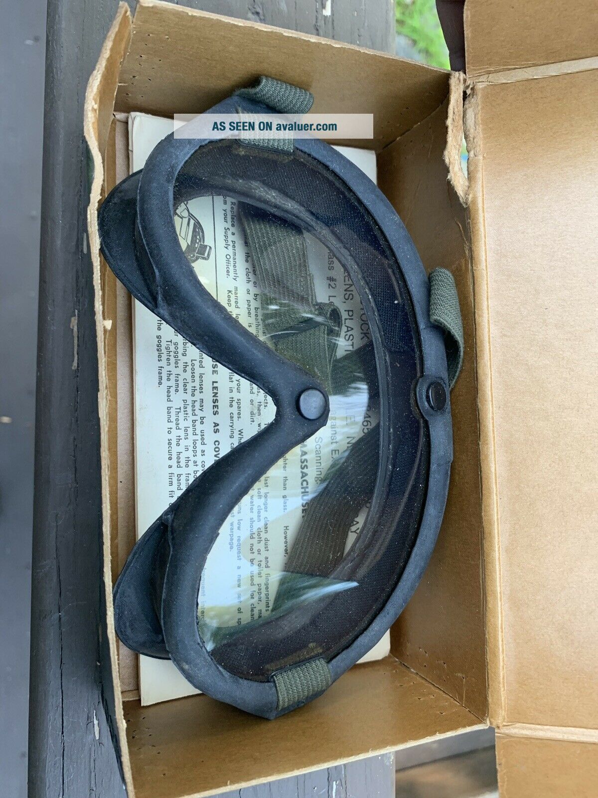 VINTAGE WWII U. S. ARMY M - 1944 GOGGLES POLAROID WITH BOX EXTRA 3 ...