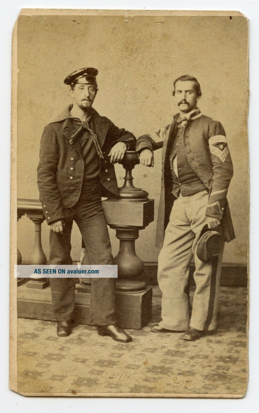 Civil War Sailor And Soldier CDV (Very Rare Content) | #6880355