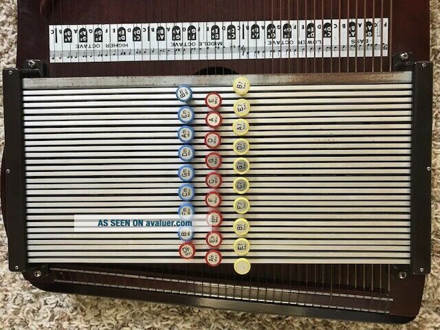 RARE RBI Caroler Chromaharp Autoharp Zither With 28 Button | #6882555
