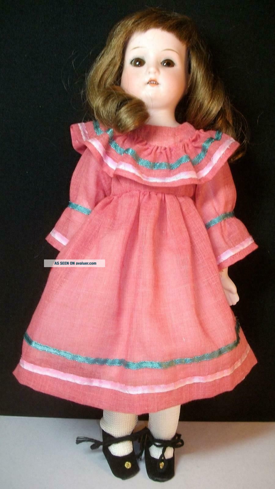 Antique Bisque German Doll Head Mabel Kid Body Lower Arms Sleep Eyes 13 ...