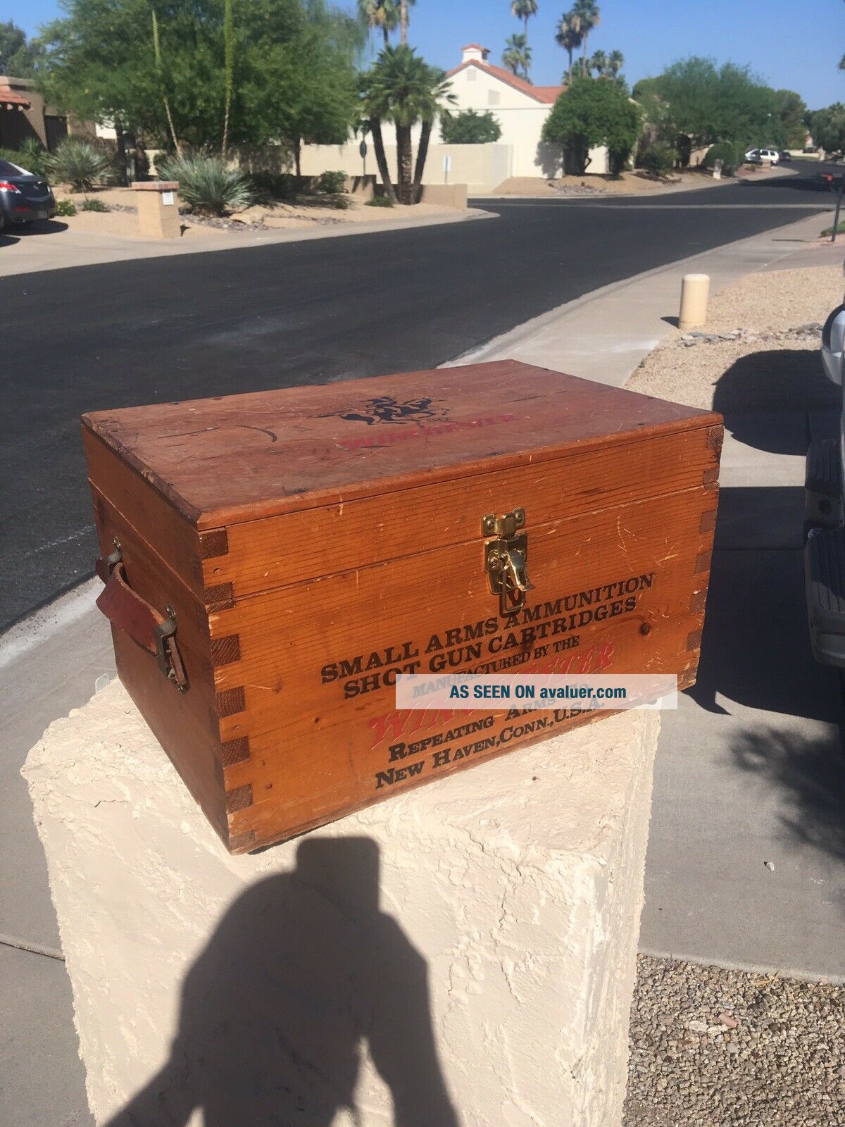 ANTIQUE WINCHESTER SMALL ARMS AMMUNITION WOOD WOODEN AMMO BOX CRATE ...