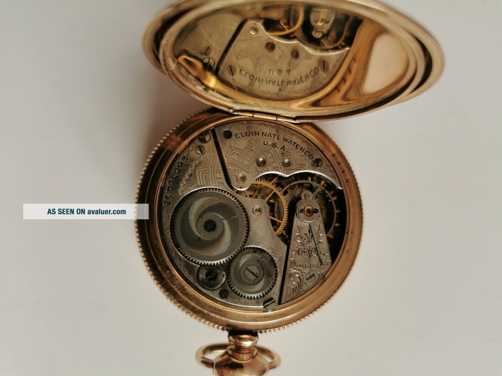 Elgin Gold Plated Hunter Pocket Watch Vintage Rare Antique | #6903237