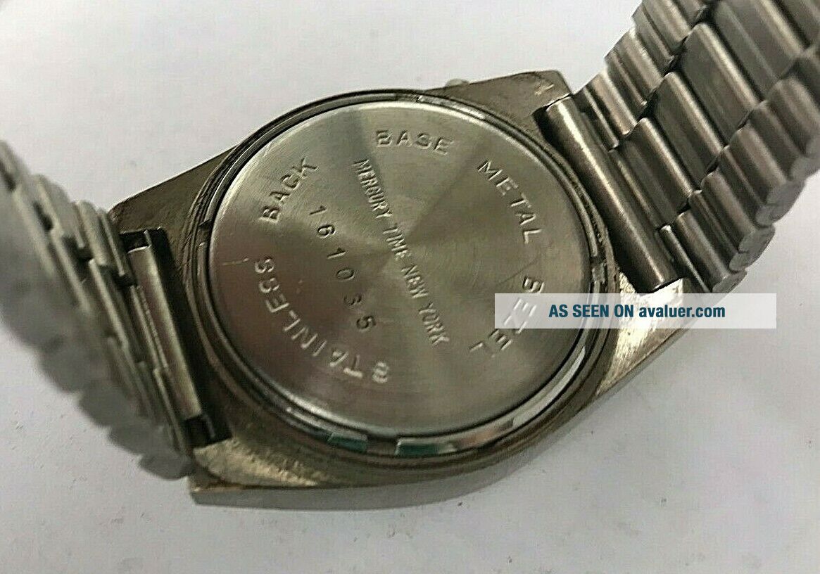 Vintage Mercury Time York Digital LED Stainless Steel Mens Watch | #6913081