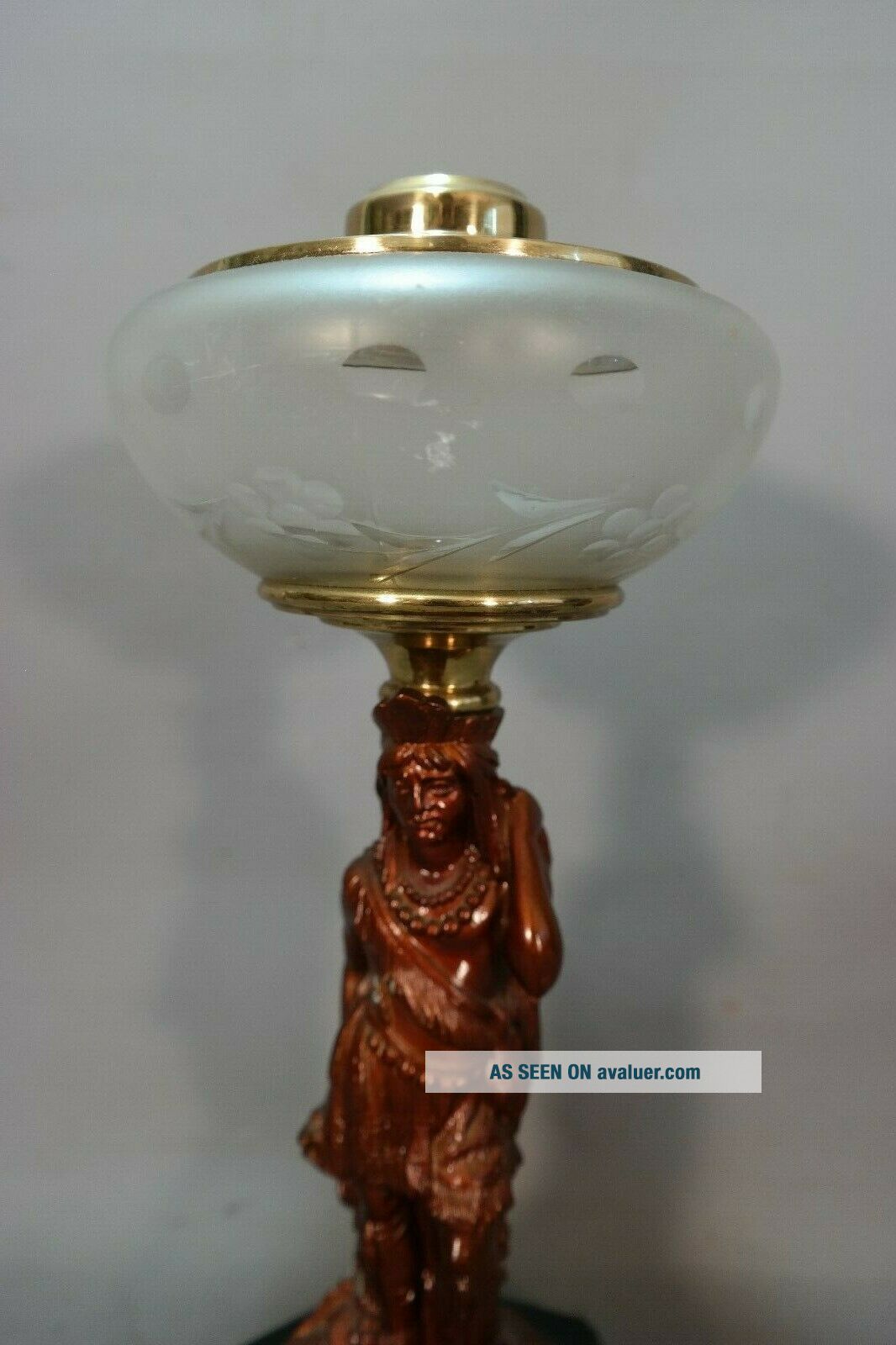 19thC Antique VICTORIAN Era OLD WEST Town INDIAN STATUE Native American ...