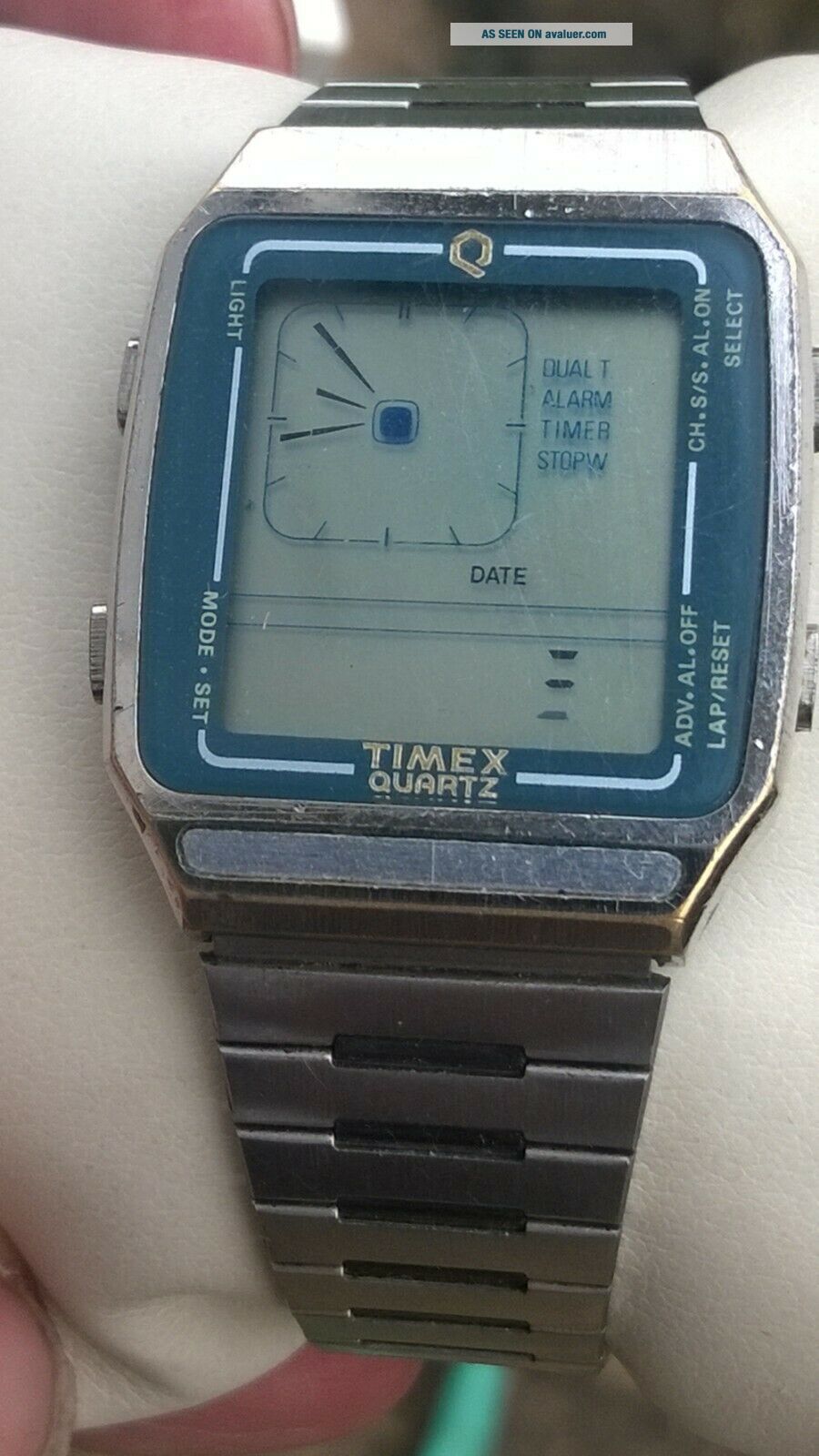 Timex Mens Vintage LCD Ana Digital Hands L Cell - Attention Req | #6935939