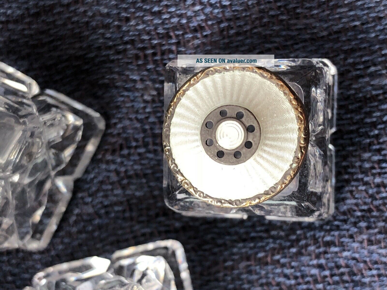 4 Vintage Crystal Enameled Sterling Silver Salt & Pepper Shaker ' S ...