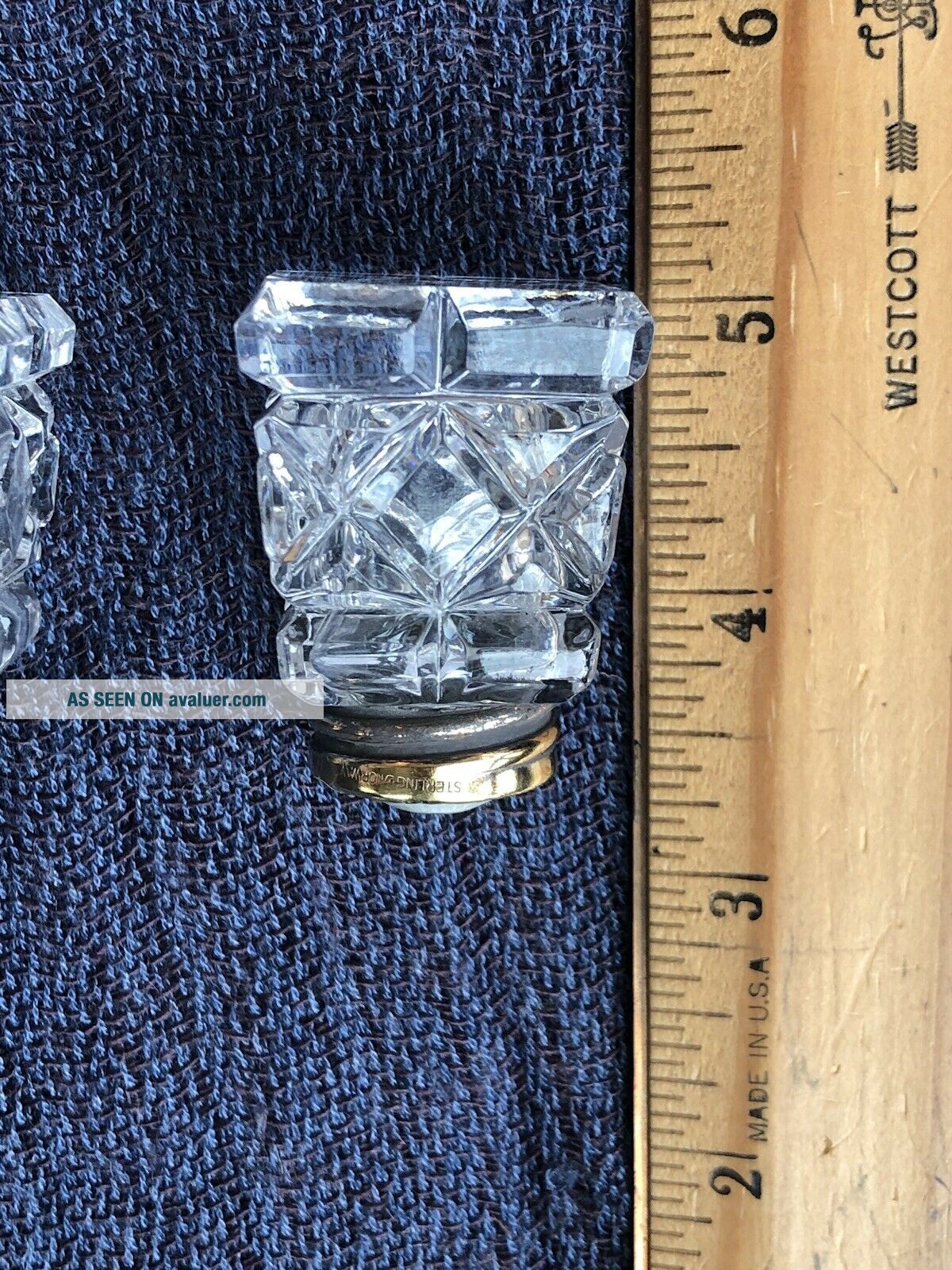 4 Vintage Crystal Enameled Sterling Silver Salt & Pepper Shaker ' S ...