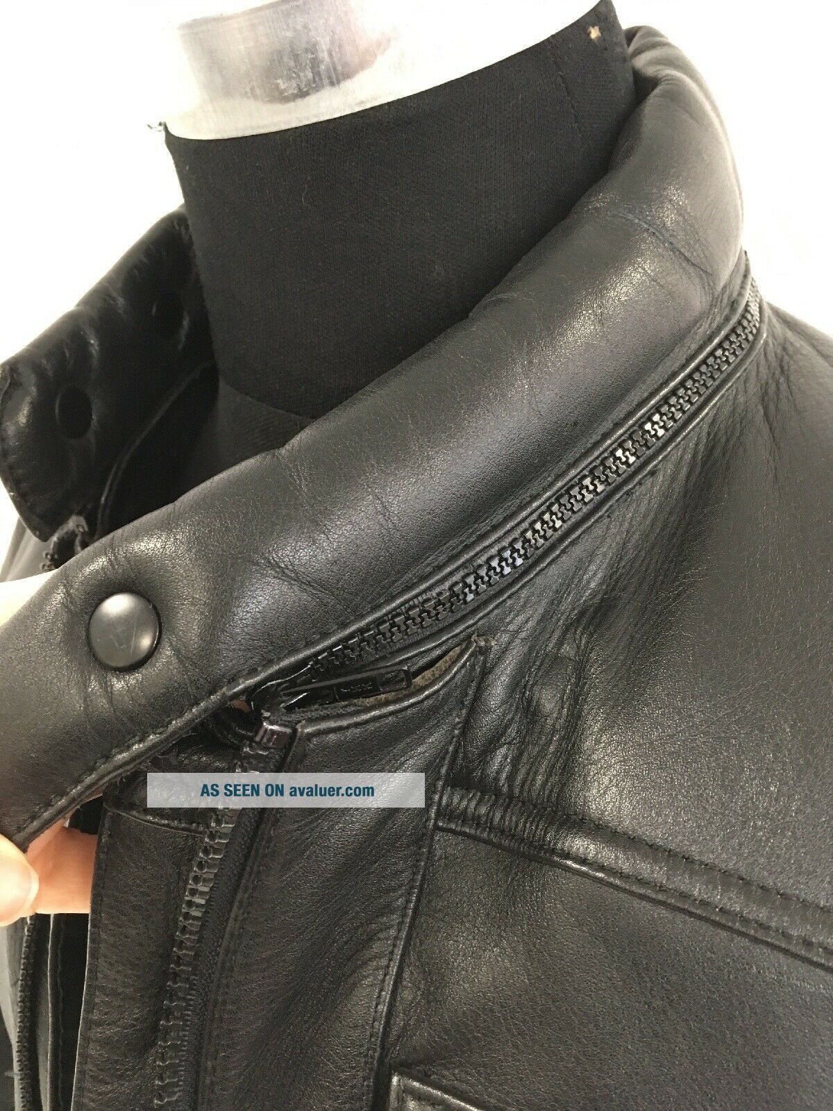 Hein Gericke Black Leather Motorcycle Jacket Mens Size 48 Vintage Biker ...