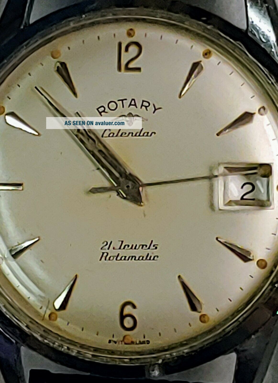 VINTAGE ROTARY CALENDAR 21 JEWELS ROTAMATIC MEN WATCH SWISS MADE IN 70s ...