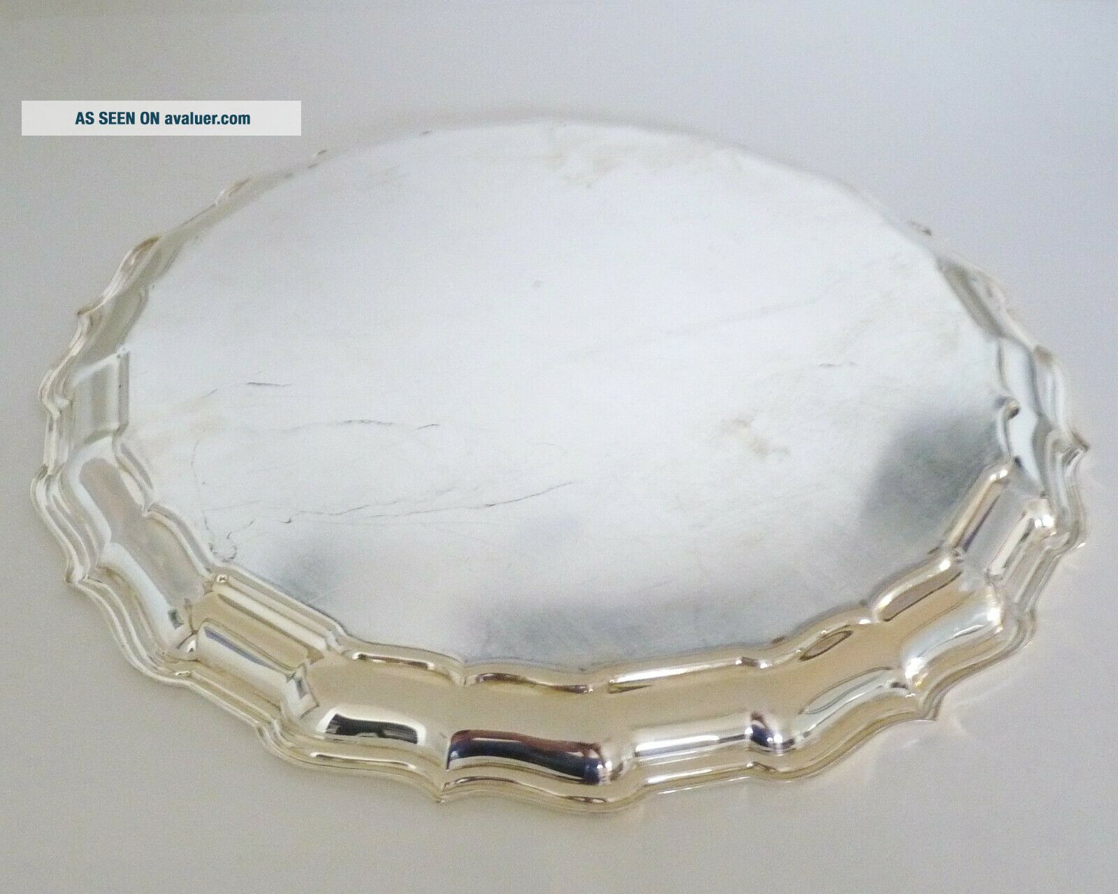 Vintage Reed & Barton Signed 16 " Silver Plate Serving Tray Chippendale ...
