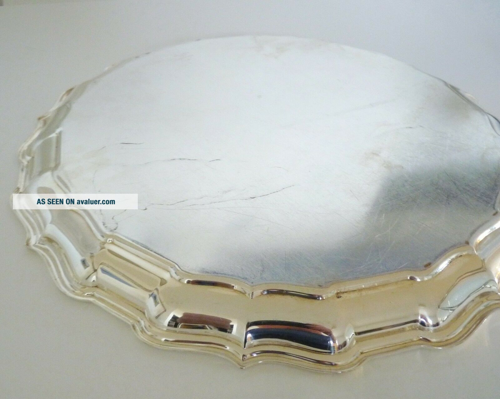 Vintage Reed & Barton Signed 16 " Silver Plate Serving Tray Chippendale ...