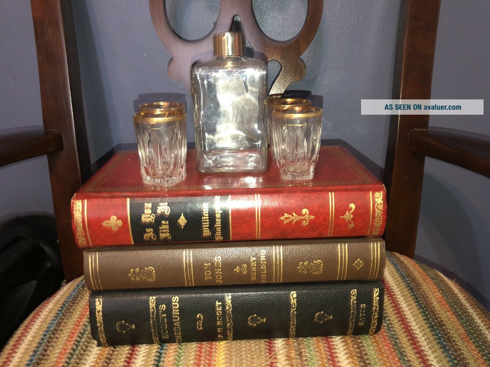 Vintage Secret Hidden Whiskey Book Decanter W/4 Shot Glasses In Decoy ...