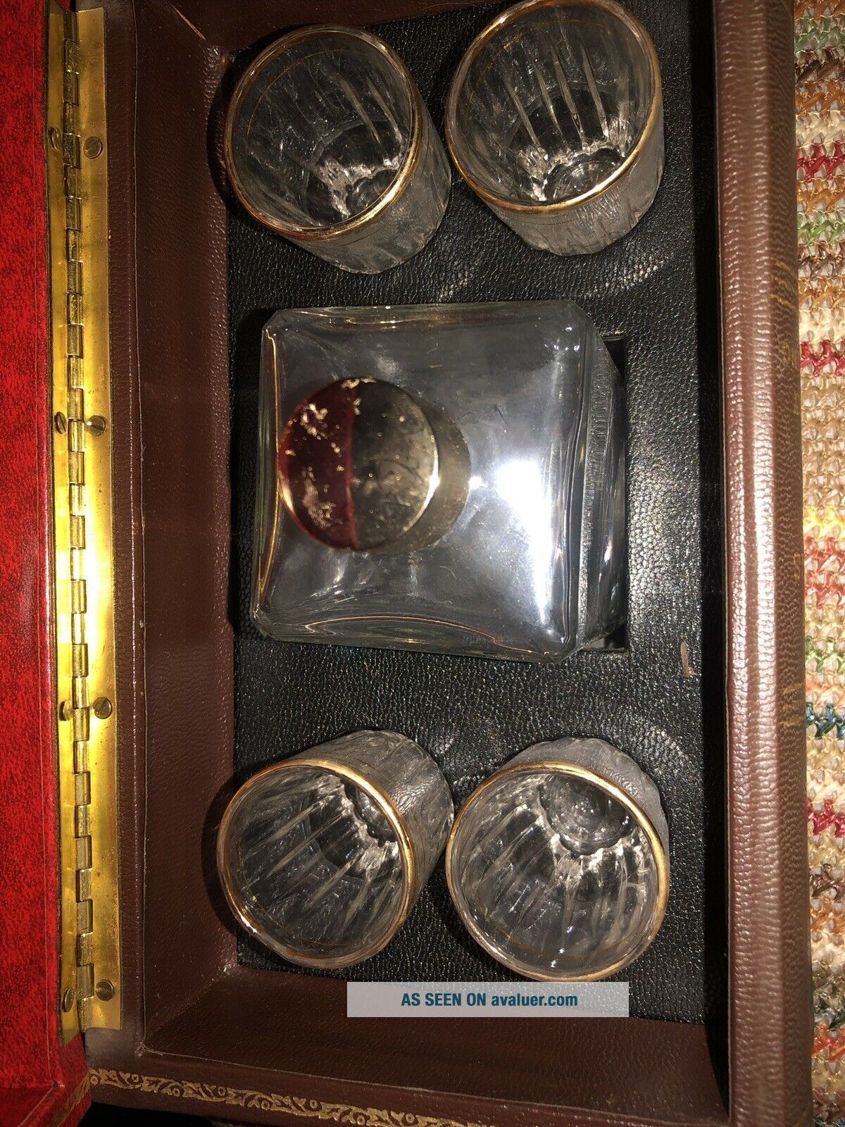 Vintage Secret Hidden Whiskey Book Decanter W/4 Shot Glasses In Decoy ...