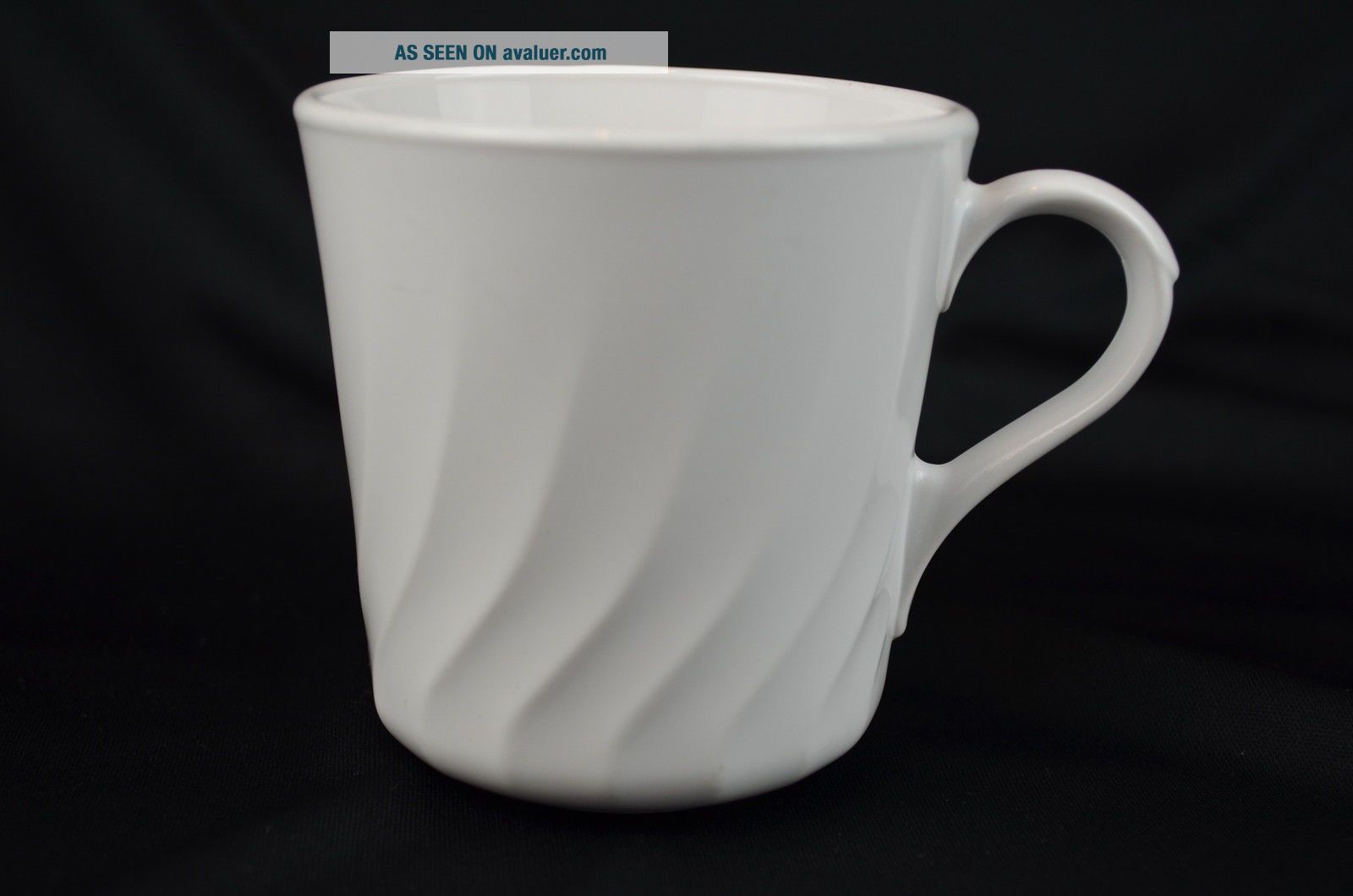 Vintage CORNING Corningware CORELLE Enhancements Bright White Swirl ...