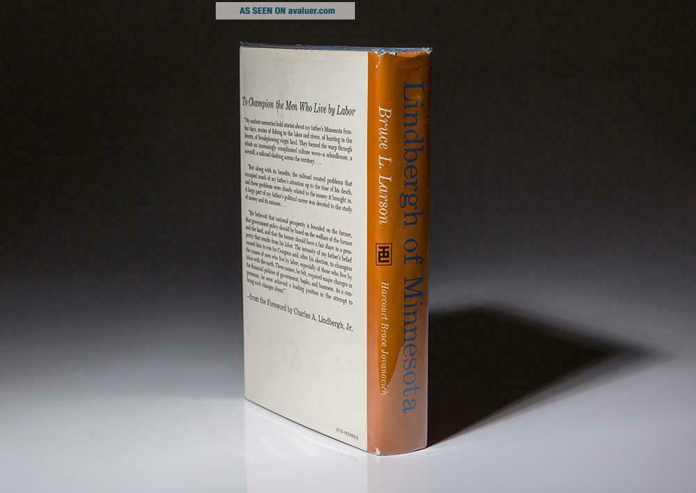 Bruce L Larson / Lindbergh Of Minnesota A Political Biography Signed ...
