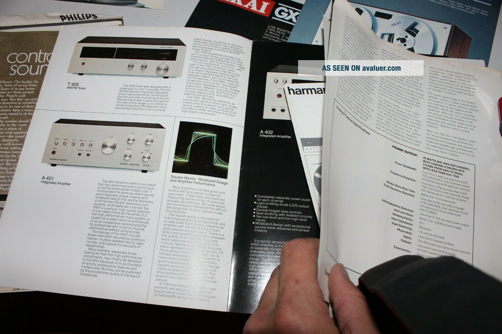 Vintage Harman Kardon 400 Series Advert Pamphlet Brochure Booklet ...