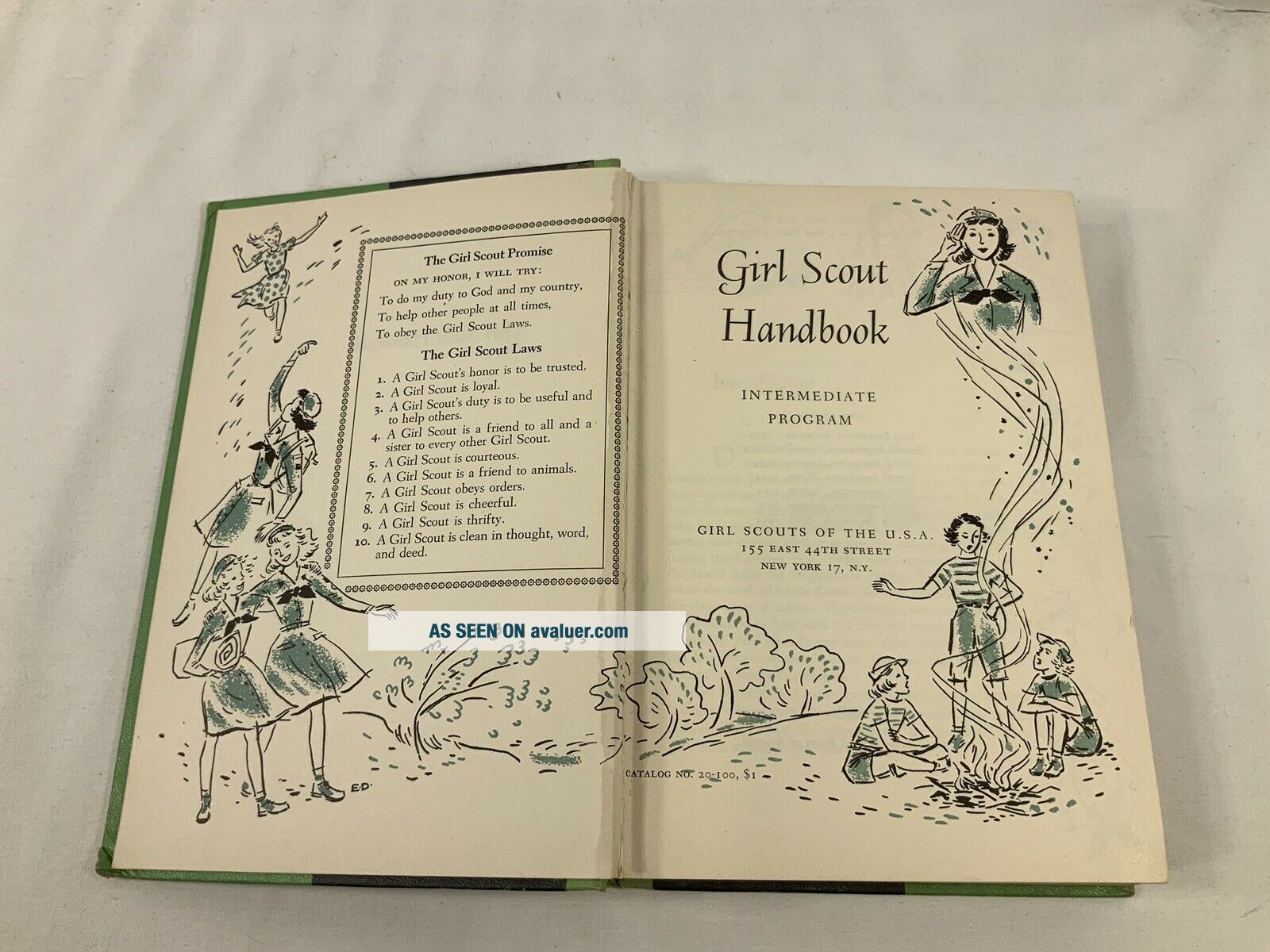 VINTAGE 1955 GIRL SCOUT HANDBOOK INTERMEDIATE PROGRAM | #7008689