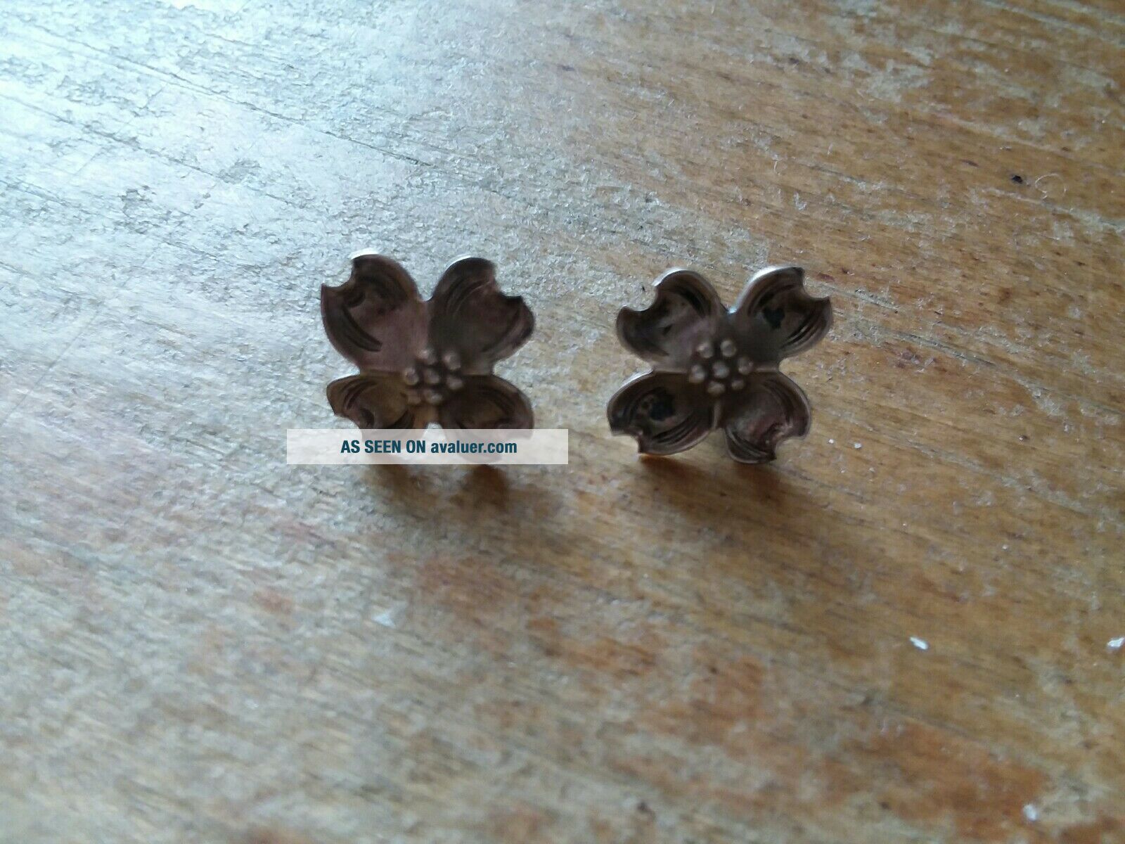 Vintage Stuart Nye Sterling Silver Dogwood Flower Stud Earrings Signed ...