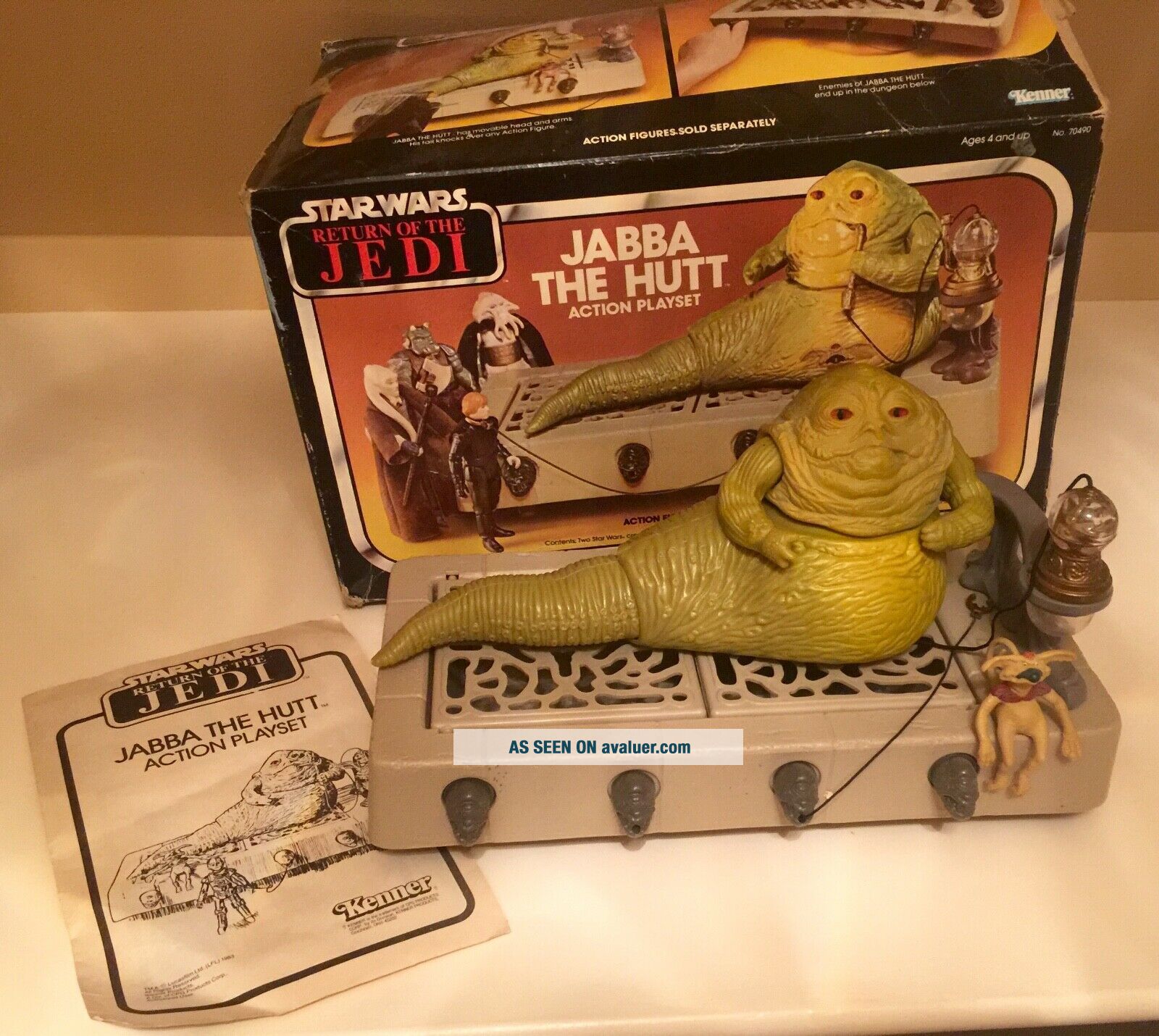 Jabba The Hutt Action Playset Star Wars Vintage Kenner W/ Box And ...