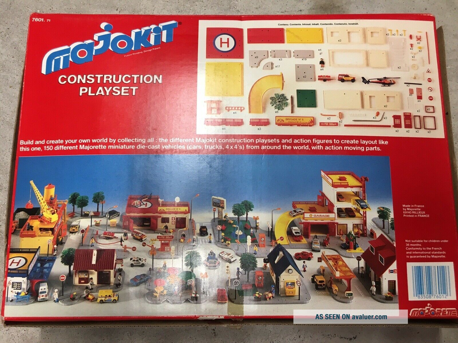 Vintage Majokit Construction Toy Set Fire Station By Majorette Made In ...
