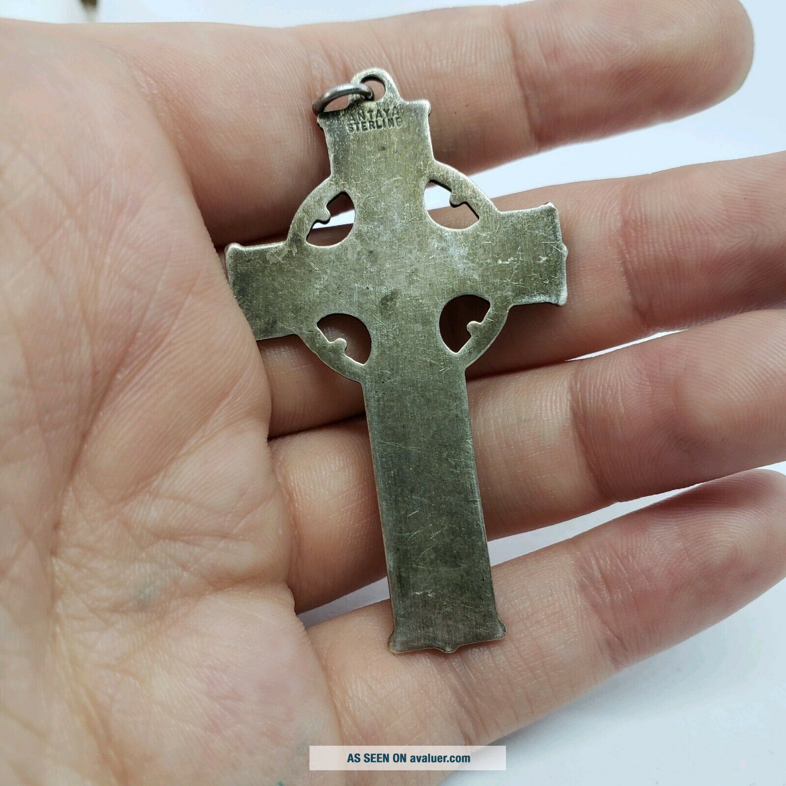 Vintage Sterling Silver 925 Antaya Saints Cross Crucifix Large Pendant ...