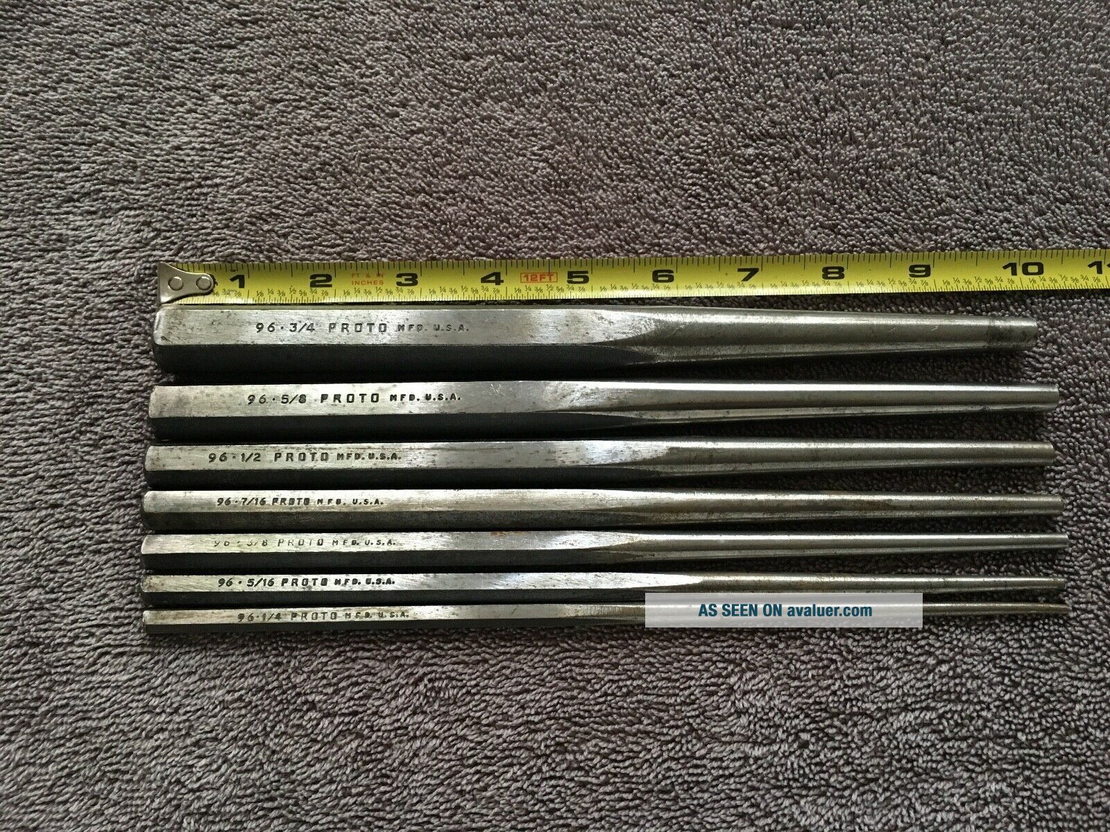 Vintage Proto 10 " Punch Set Mfd. USA 7 Piece | #7085620