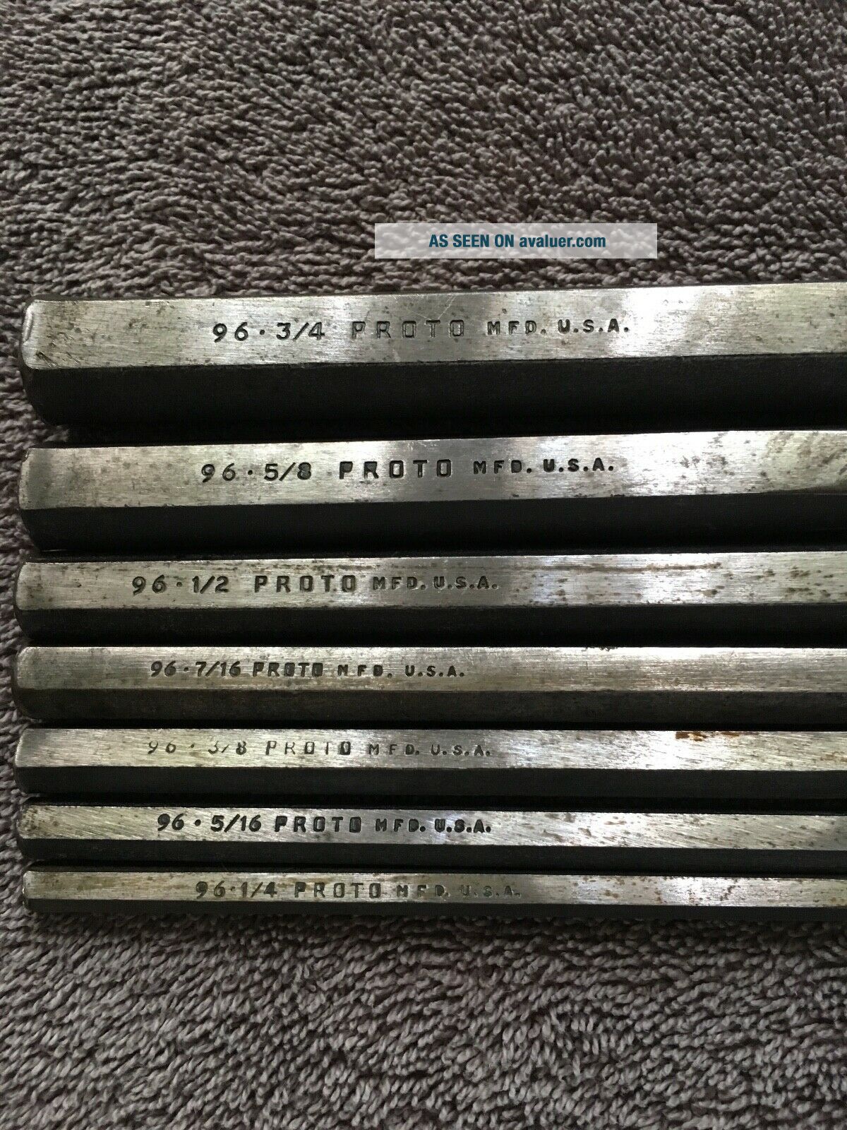 Vintage Proto 10 " Punch Set Mfd. USA 7 Piece | #7085620