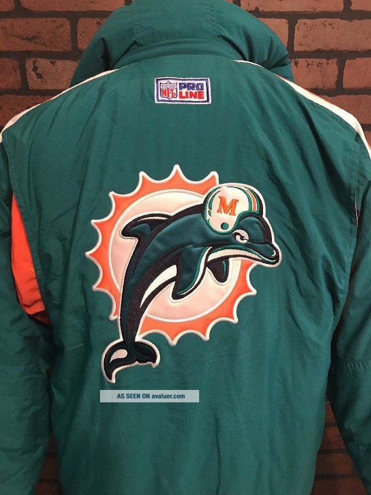 Vintage Miami Dolphins Starter Jacket Pro - Line NFL Large Full Zipper ...