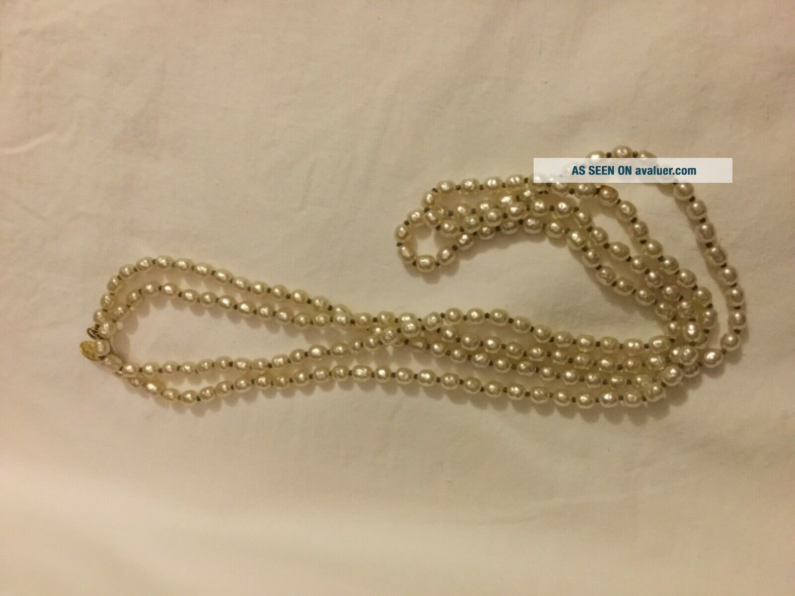 Vintage Miriam Haskell Baroque Pearl Beaded Necklace | #7099180