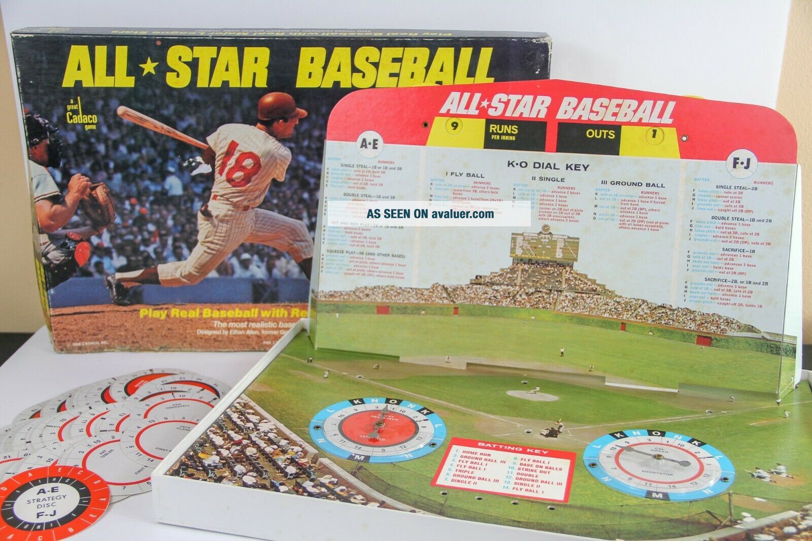 Cadaco All Star Baseball Game Vintage 1968 Great Game | #7100600