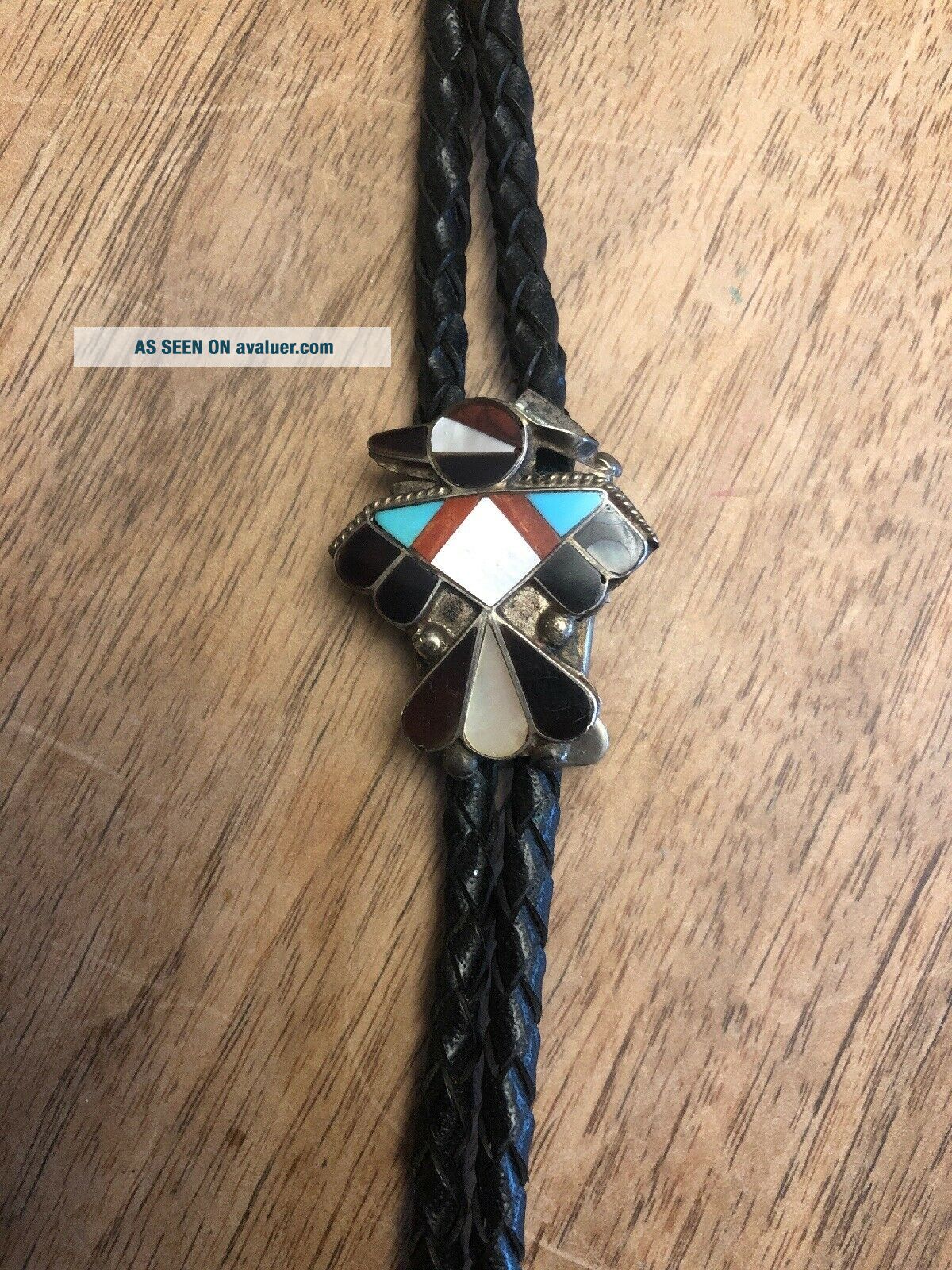 Vintage Hand Made Sterling Silver Thunderbird Turquoise Coral Abalone ...