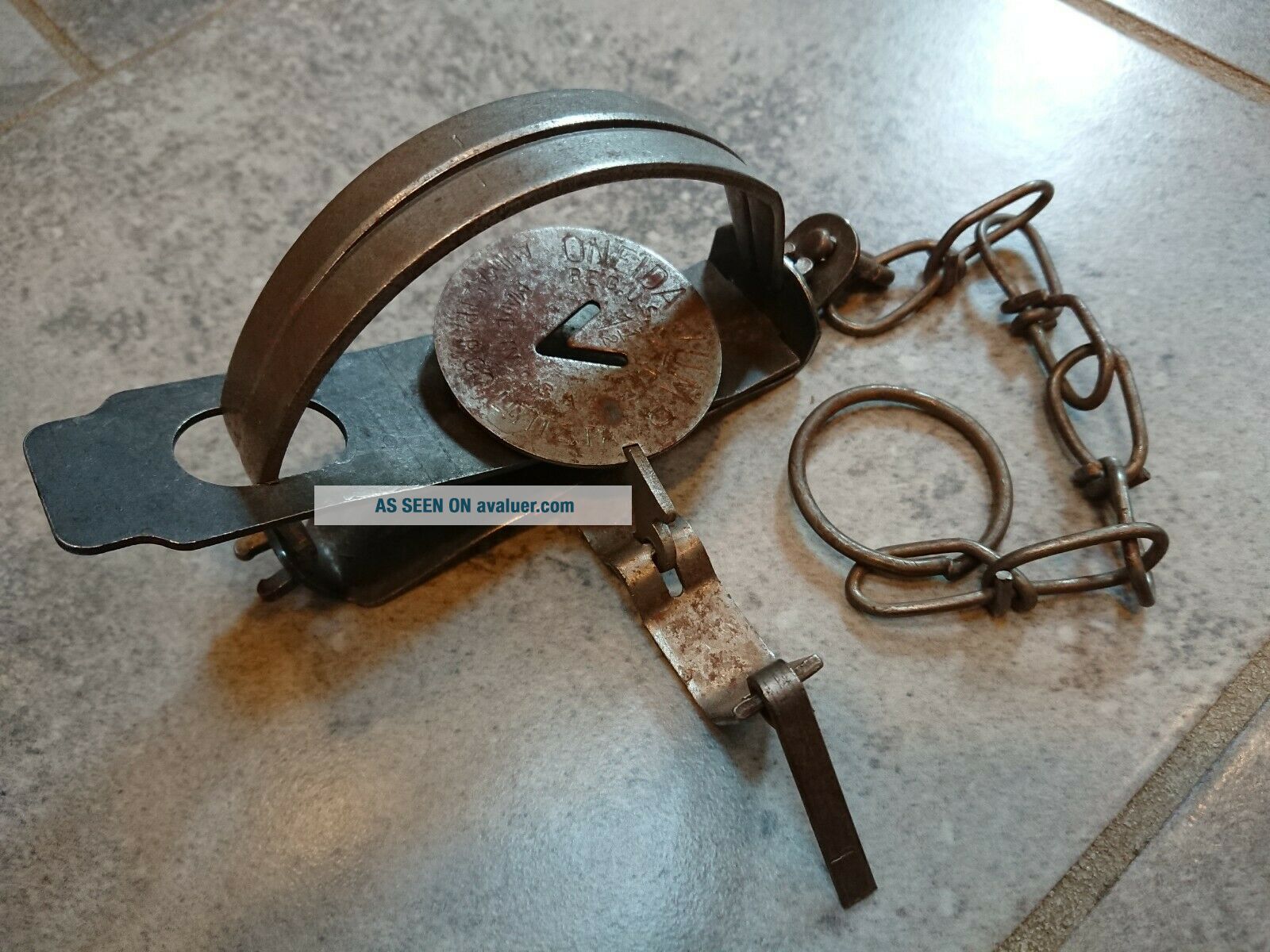 Vintage Oneida Victor Jump 1 1/2 Animal Single Spring Leg Trap Cabin ...