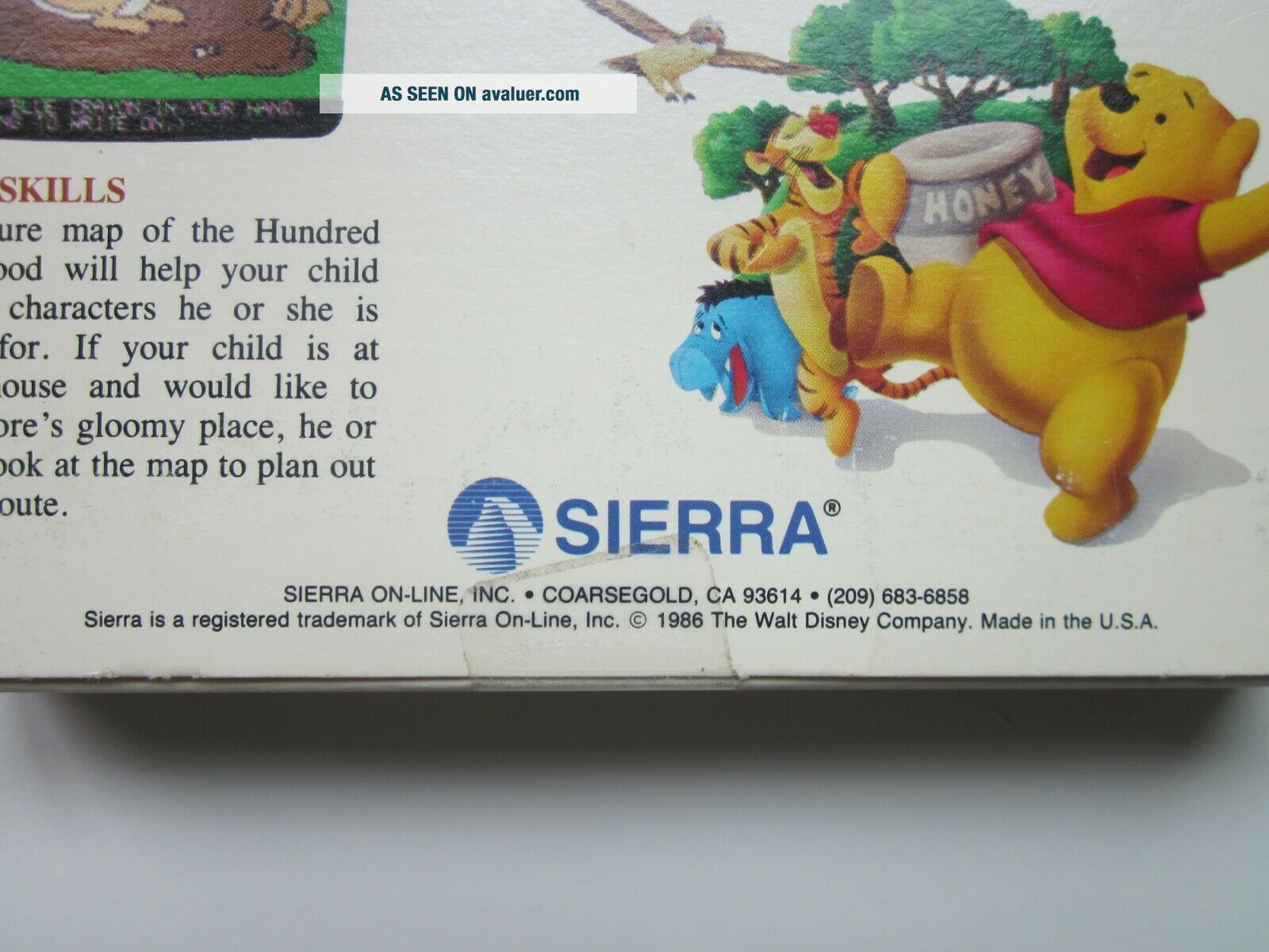 Vtg 1986 Sierra Walt Disney PC Winnie The Pooh IBM 5. 5 " 100 Acre ...