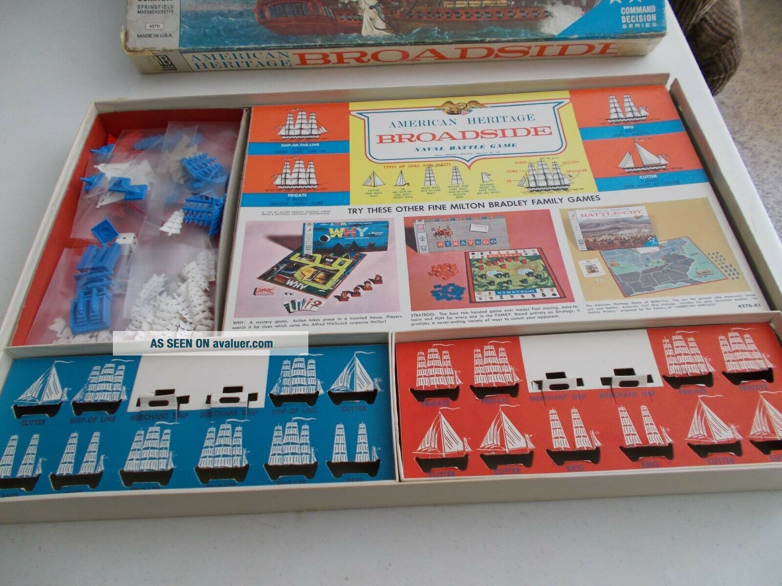 Vintage American Heritage BROADSIDE Naval Battle Board Game 1962 Milton ...