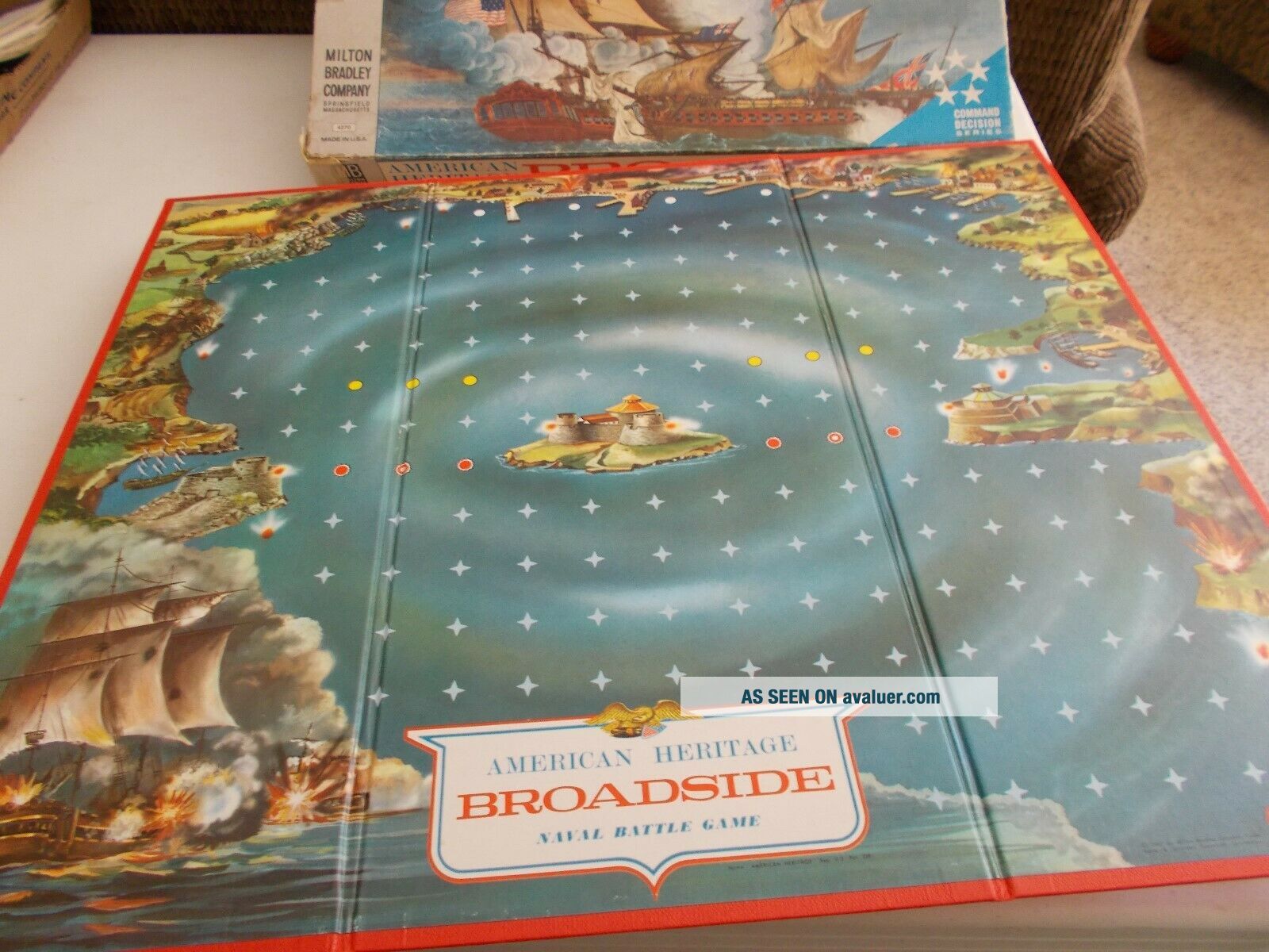Vintage American Heritage BROADSIDE Naval Battle Board Game 1962 Milton ...