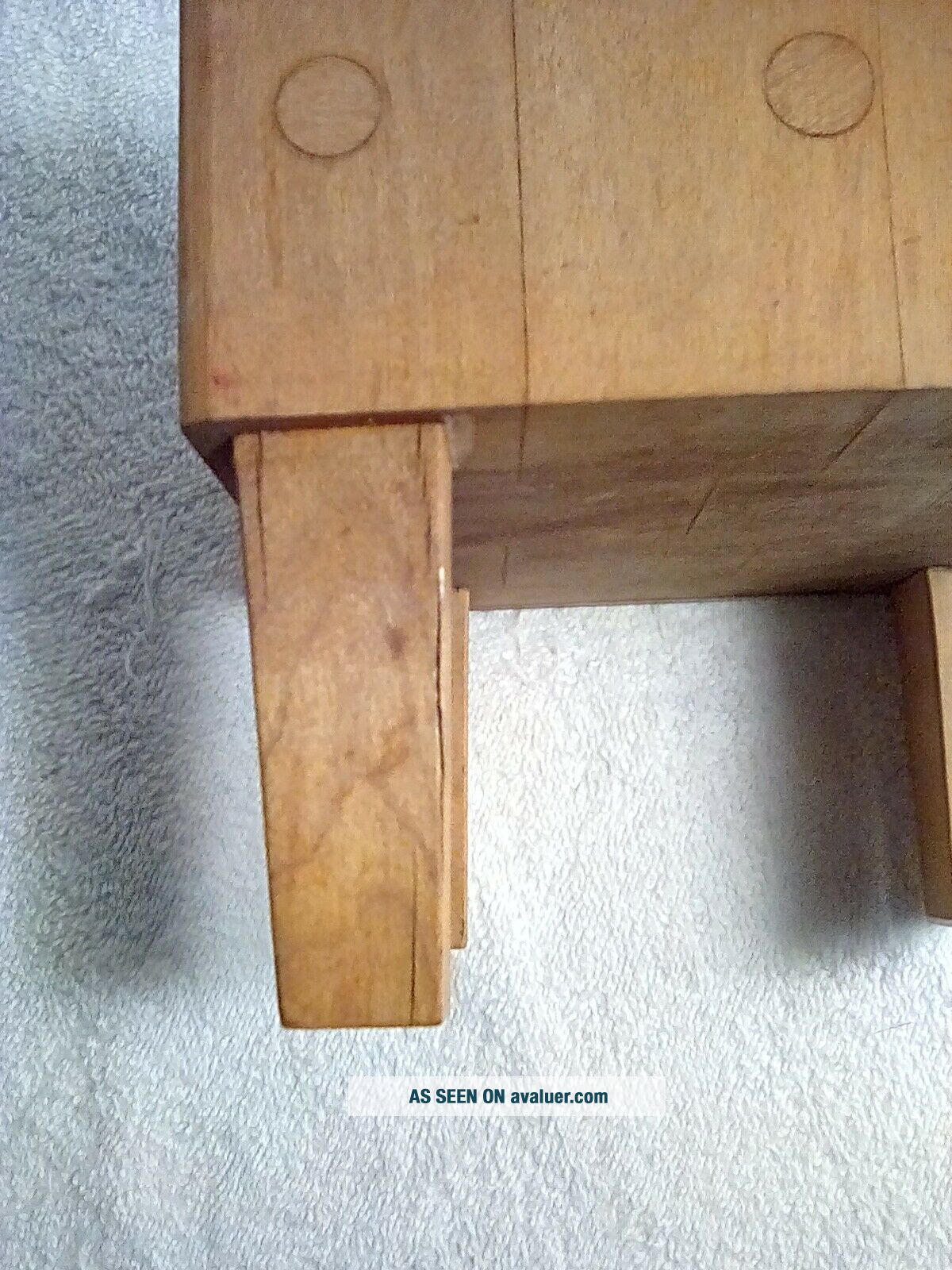 Vintage J. K. Adams Mini Butcher Block With Legs Cheese Cutting Board ...