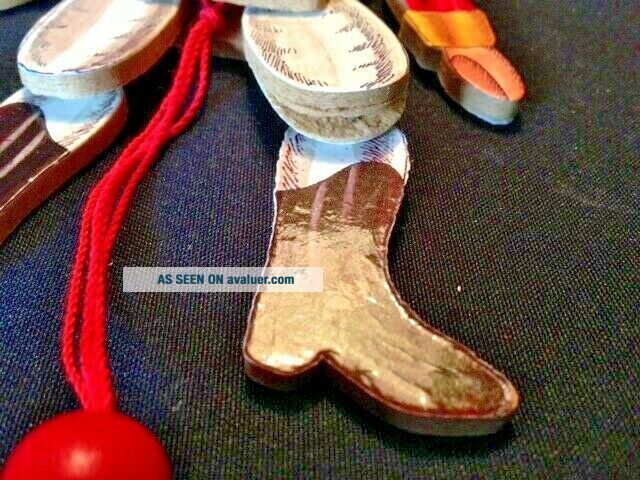 VTG JUMPING JACK NUTCRACKER PULL STRING WOODEN TOY ORNAMENT | #7141910